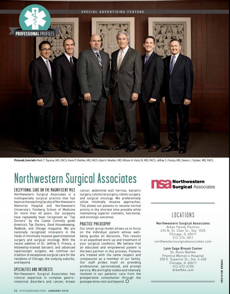 History of NSA - Northwestern Surgical Associates